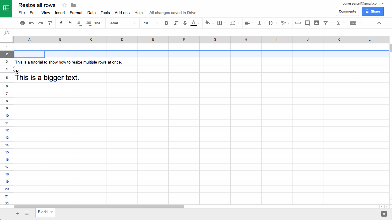 How To Resize All Rows In Google Spreadsheets How To Resize All Rows In Google Spreadsheets