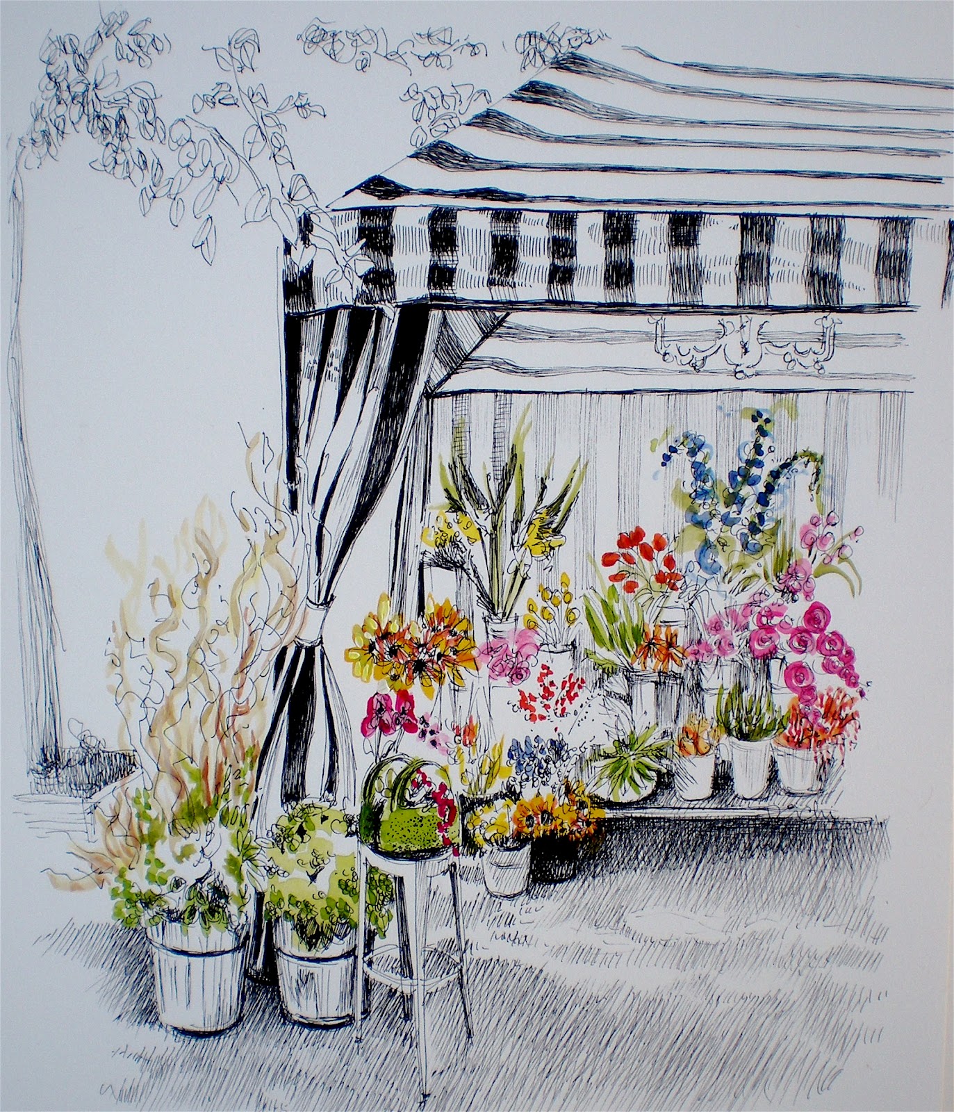 DANCING STROKES: "THE FLOWER STAND