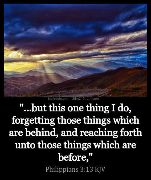 2 Timothy 2:15 Truth: Verse of the Day: Philippians 3:13 KJV