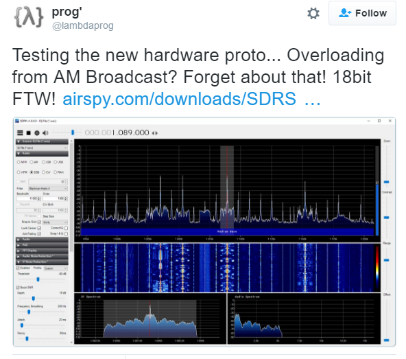 R A D I O A C T I V I T Y: New HF SDR prototype from the makers of #AirSpy