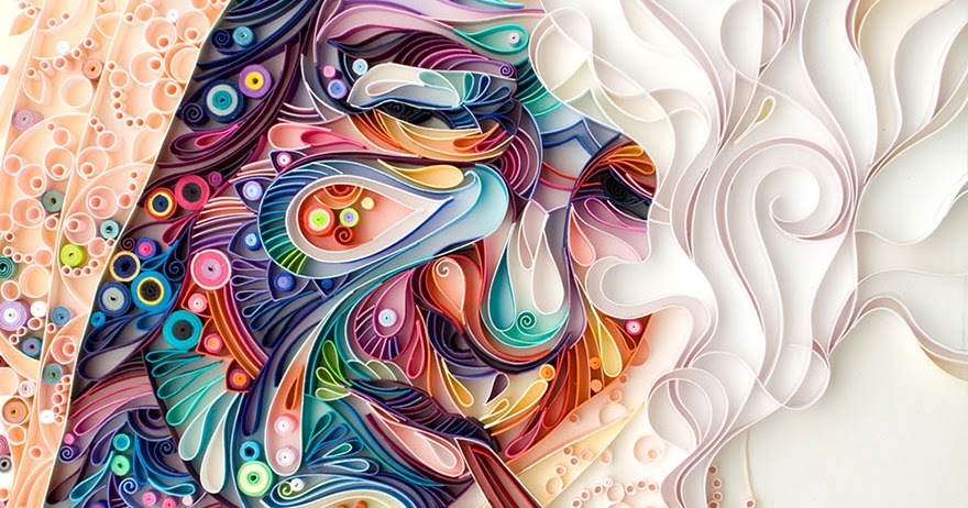 Viewinterest: Amazing Paper Art Made From Strips Of Colored Paper