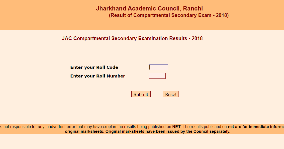 JAC; jharkhand academic council jahrkhand board compartmental exam ...
