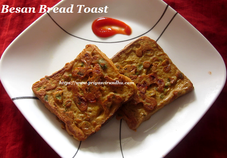 Priya's Virundhu: Spicy Bread Toast Recipe/Masala Toast Recipe/Besan ...