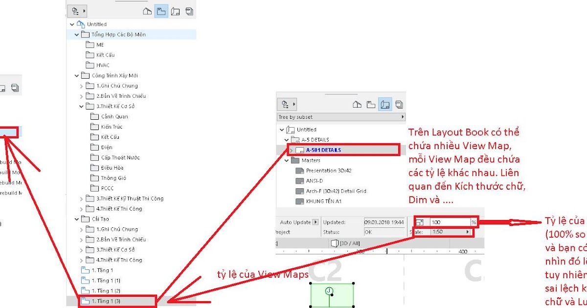 Mối quan hệ của Project Maps, View Maps và Layout Book trong Archicad ...