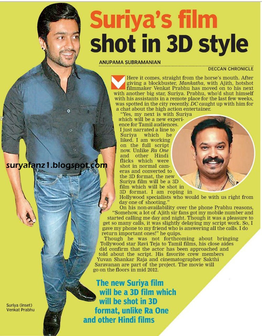 Surya's movie with Venkat - A 3D Style | Surya