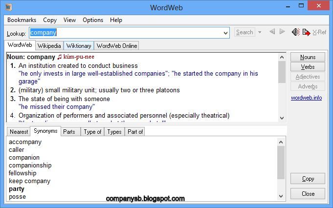 WordWeb version 6.0 Free Download – companySB