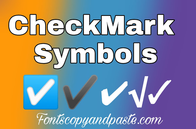 Checkmark symbols just copy and paste ( ☑️ ️ √ )