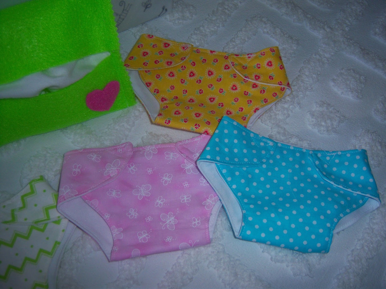 Scrap-n-Sew Granny: Baby Doll Diaper Bag and Diapers