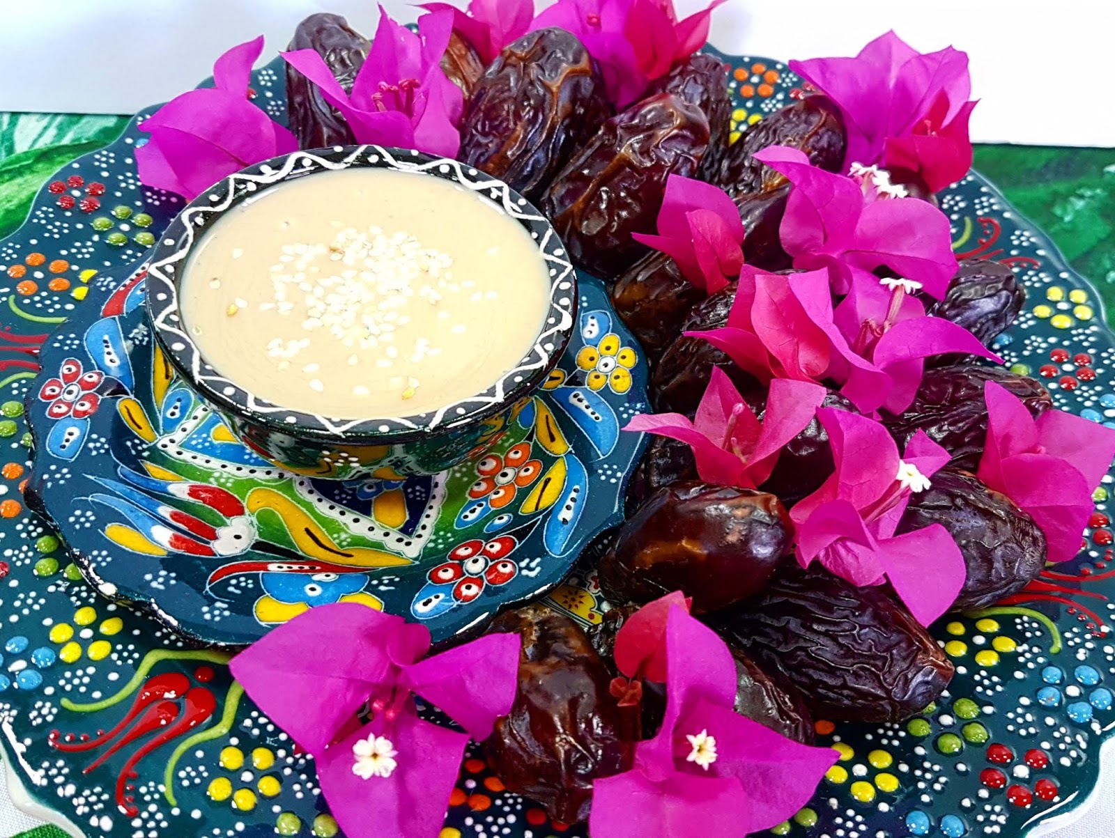 Maryam's Culinary Wonders: 1327. Iraqi Breakfast Dates and Tahini