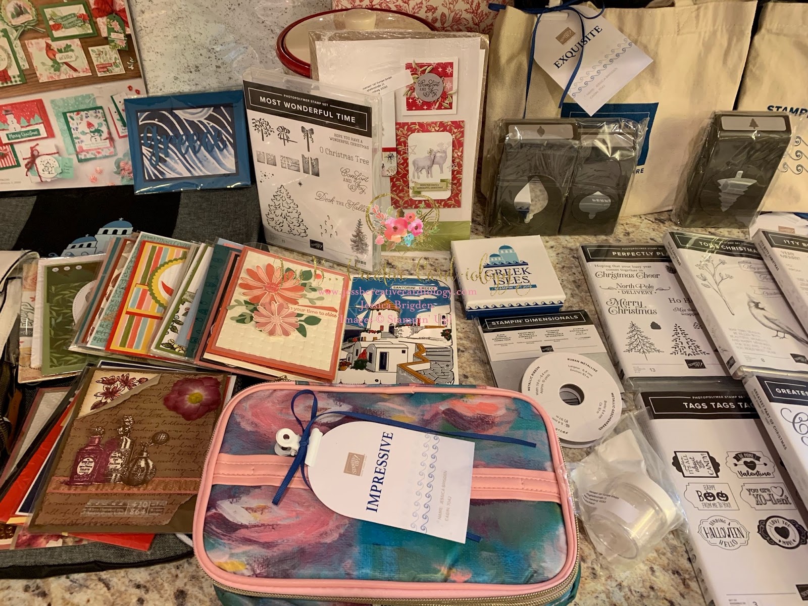 Hand Lettered Greece Cards & Cow Tail Treat Swaps for the Stampin' Up ...