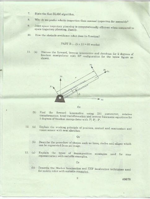 Anna University AP 5093-Robotics November/December 2018 Question Paper ...
