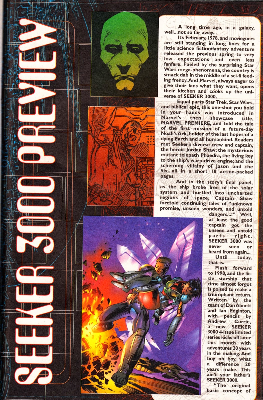 STARLOGGED - GEEK MEDIA AGAIN: 1998: SEEKER 3000 PREMIERE (Marvel US)