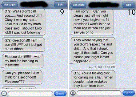 What a Crazy Woman Looks Like via Text (JJ's Text to Kevin): POSSIBLY ...