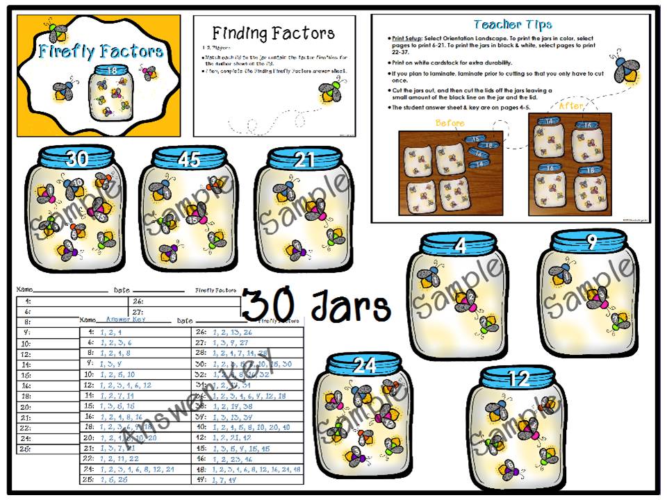 Tales from a Fourth Grade MathNut: Factors & Multiples