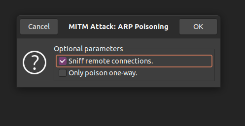 SNIFFING THROUGH ARP POISONING