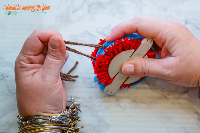 How To Make A Pom Pom Apple | i should be mopping the floor