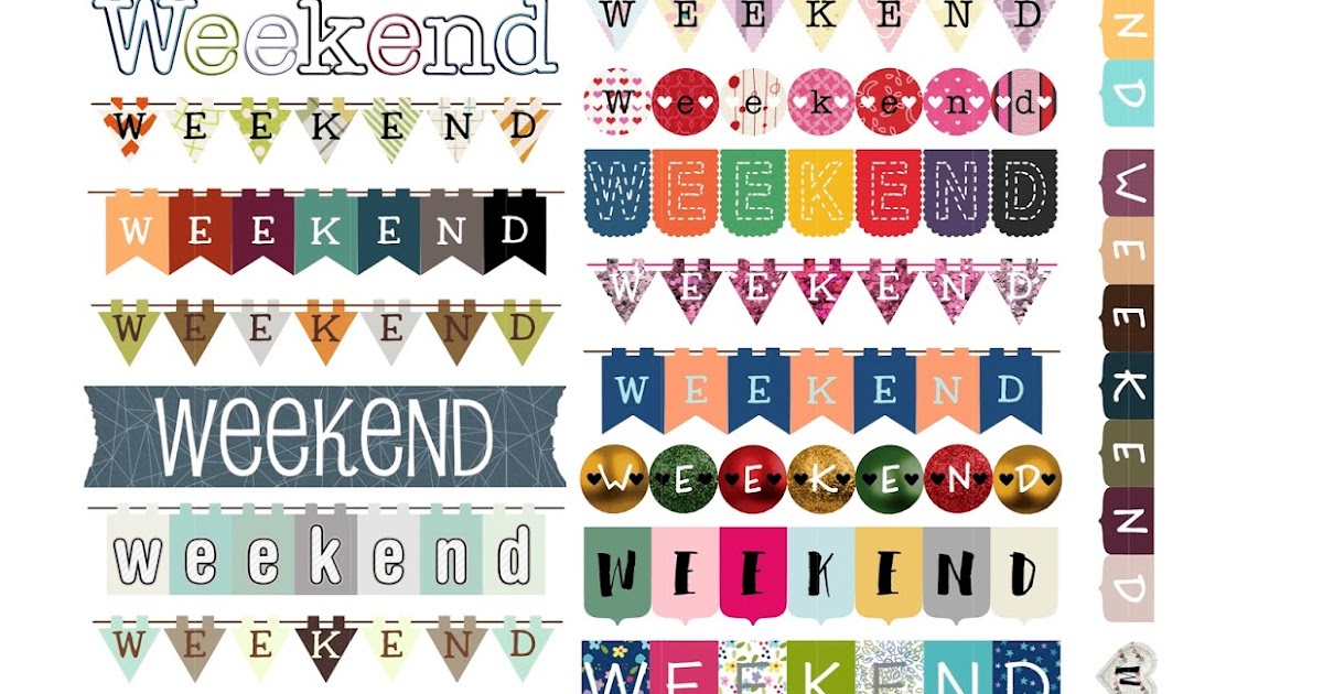 Weekend Banner Compilation - Free Planner Printable | My Planner Envy ...