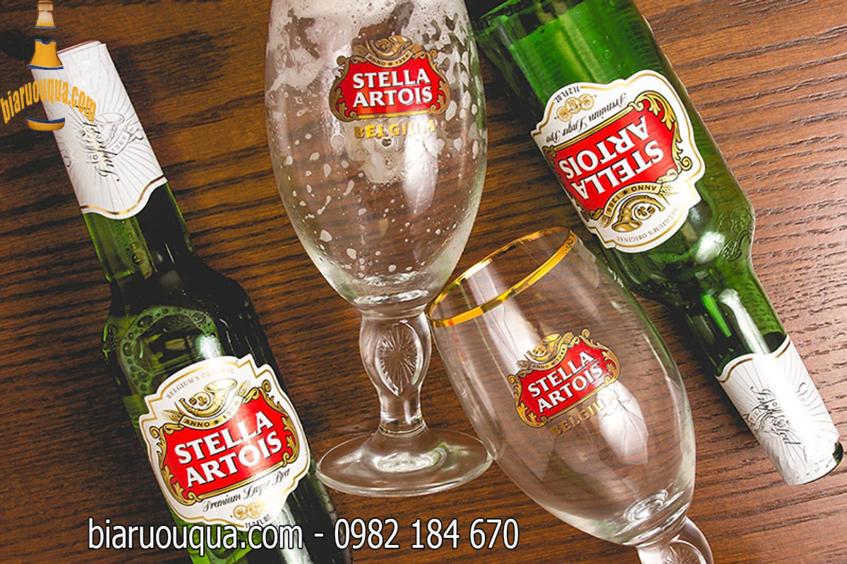 Bộ ly uống bia Stella Artois pha lê 6 chiếc nhập khẩu Bỉ