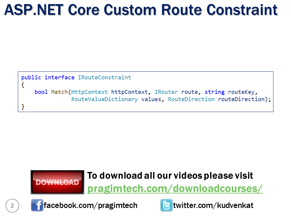 Sql server, .net and c# video tutorial: ASP.NET core custom route ... Sql server, .net and c# video tutorial: ASP.NET core custom route ...