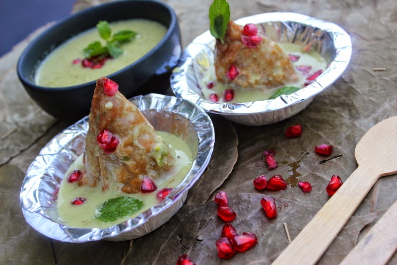 Samosa Kadi Chaat - Ribbons to Pastas