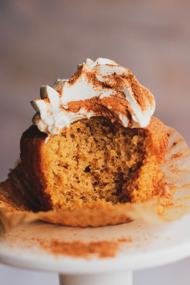 Butternut Squash Cupcakes with Chai Infused Whipped Cream - Confessions ...