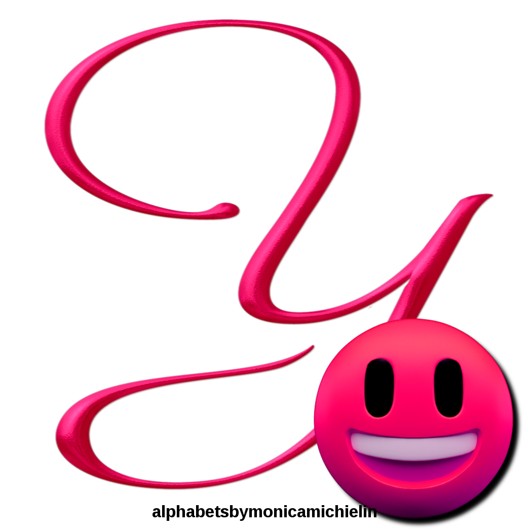 M. Michielin Alphabets: PINK SMILE EMOJI EMOTICON ALPHABET PNG