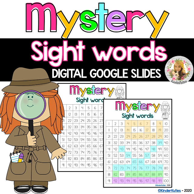 Mystery Sight Words Find and Color | PAPER & GOOGLE SLIDES | MATH ...