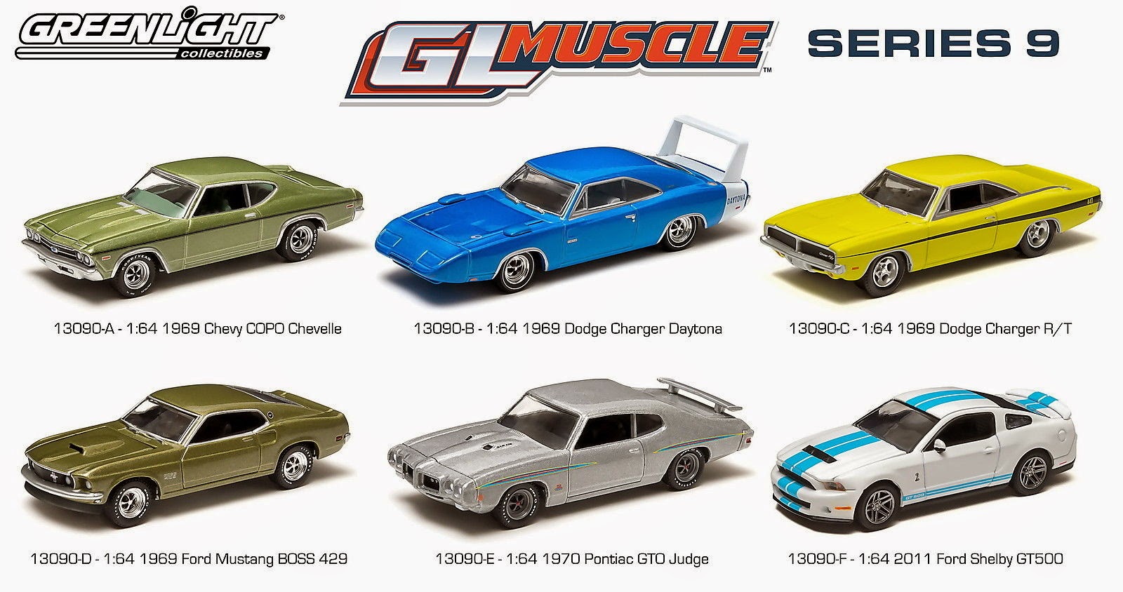 Greenlight Muscle 9 Complete Set 6 1/8 Chance Green Machine 1;64 ...