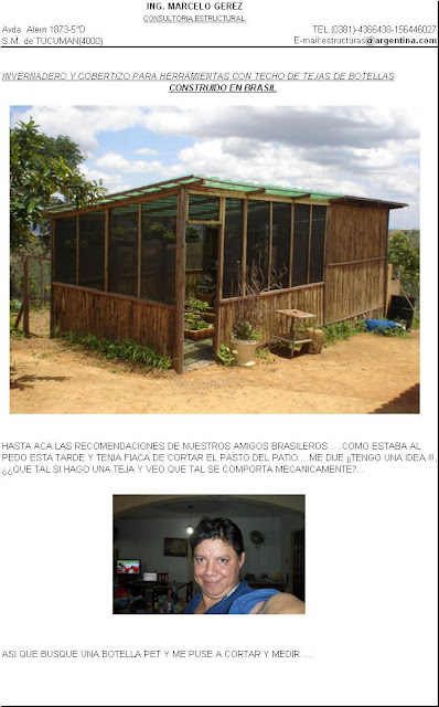 TECNOAMBIENTAL: TECHOS CONSTRUIDOS CON BOTELLAS PET RECICLADAS