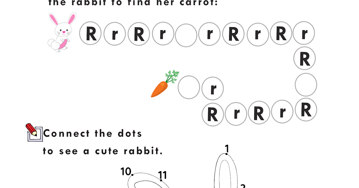 Activity Worksheet -3 Letter -R-