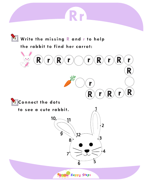 Activity Worksheet -3 Letter -R-