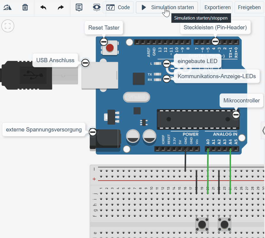Simulationsprogram - ARDUINO UNO R3