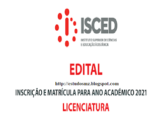 Baixar Edital de ISCED 2020-2021 pdf~download