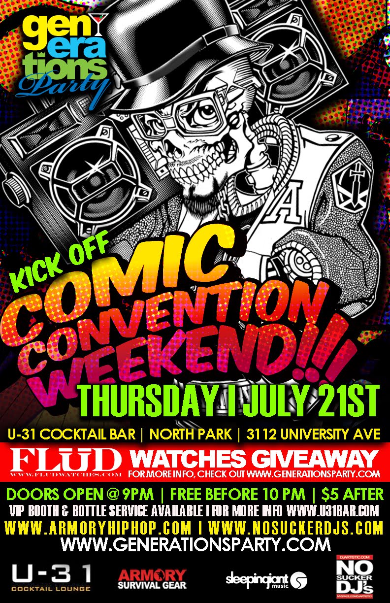 Generations Party U-31 Every Thursday Night: Lets kick-off the COMIC ...