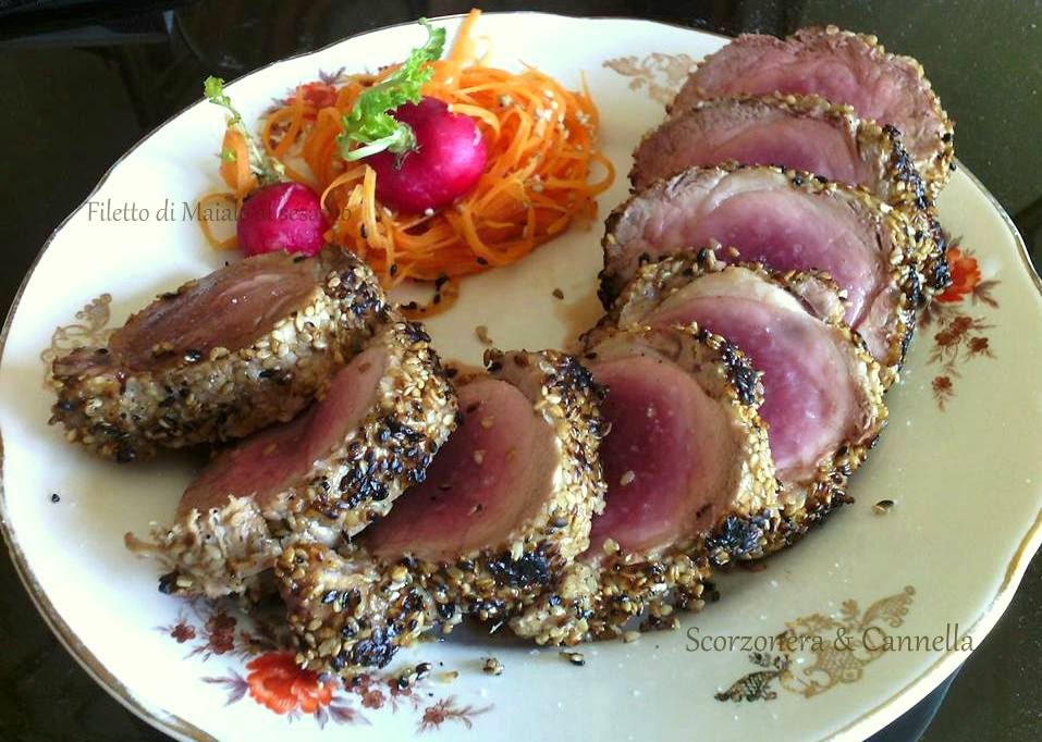 Scorzonera & Cannella... The Gipsy Gourmet: Filetto di maiale al sesamo