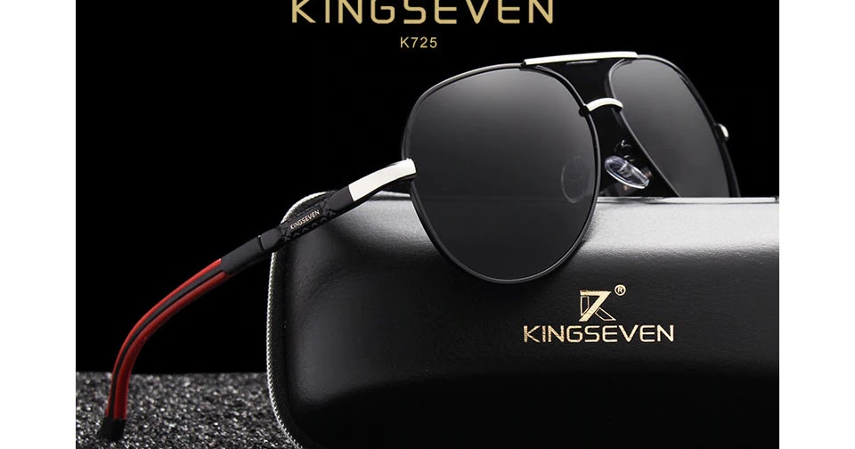Kingseven Men Vintage Aluminum Polarized Sunglasses Classic Brand Sun