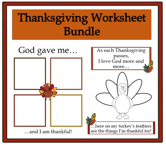 Adventures in Teaching First Grade Catechism: Thanksgiving Worksheets!