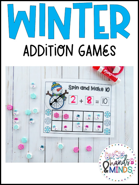 Winter Addition and Subtraction Games | Busy Hands and Minds