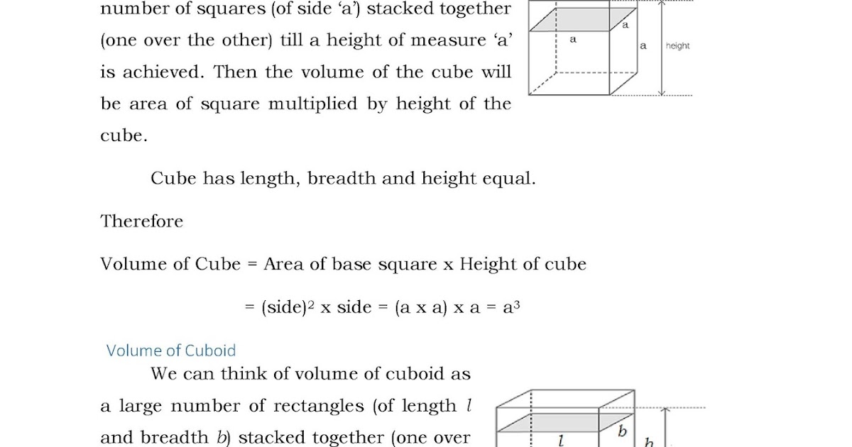 HOW TO UNDERSTAND VOLUME OF CUBE AND CUBIOD