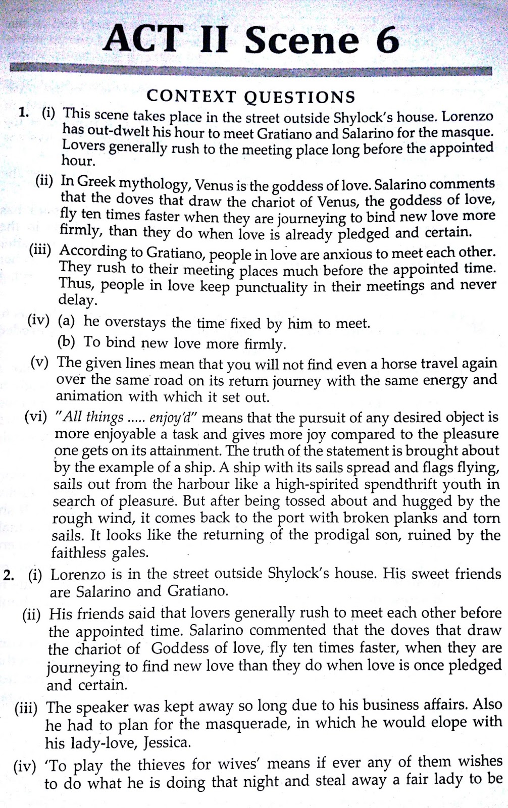 MERCHANT OF VENICE ACT 2 SCENE 6 WORKBOOK SOLUTION My ICSE Guide merchant-of-venice-act-2-scene-6-workbook-solution-my-icse-guide