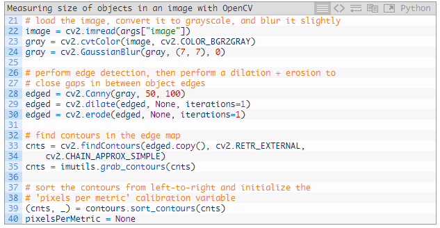 Medición del tamaño de objetos en una imagen con OpenCV