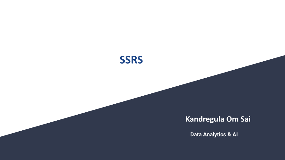 SSRS PPT SSRS PPT