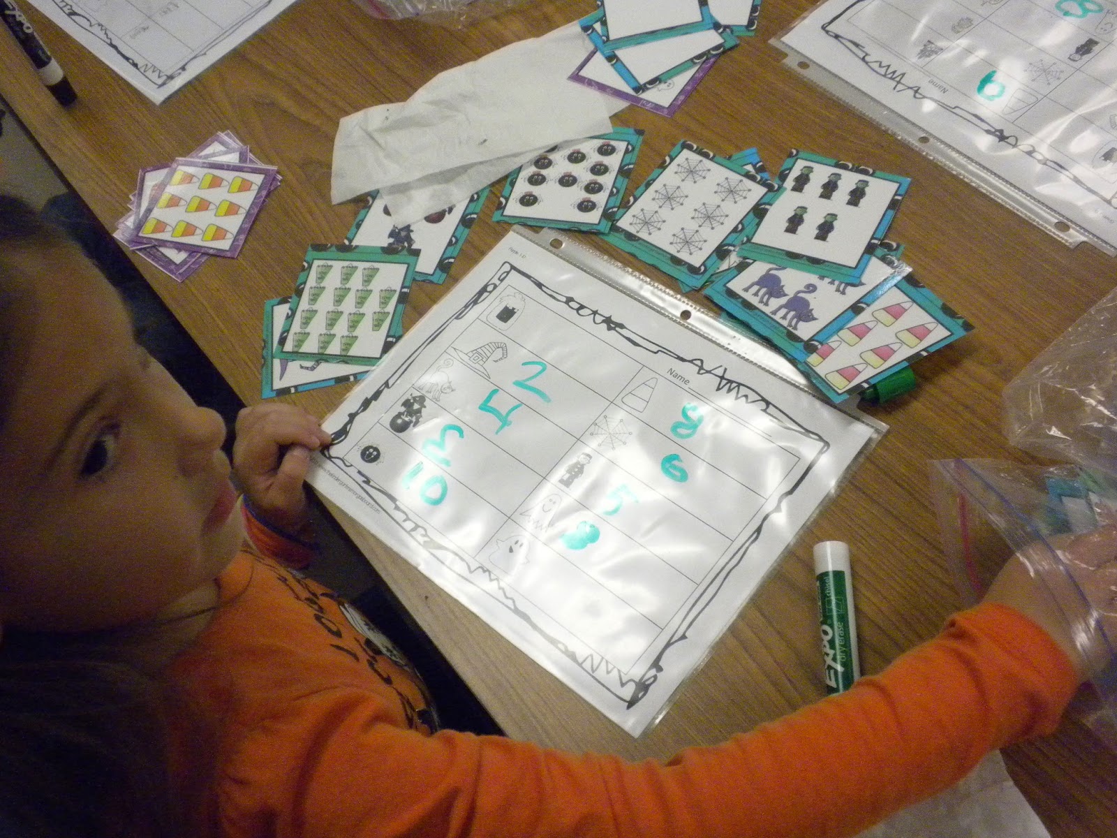 Math Tubs in Kindergarten: Halloween Math Fun!