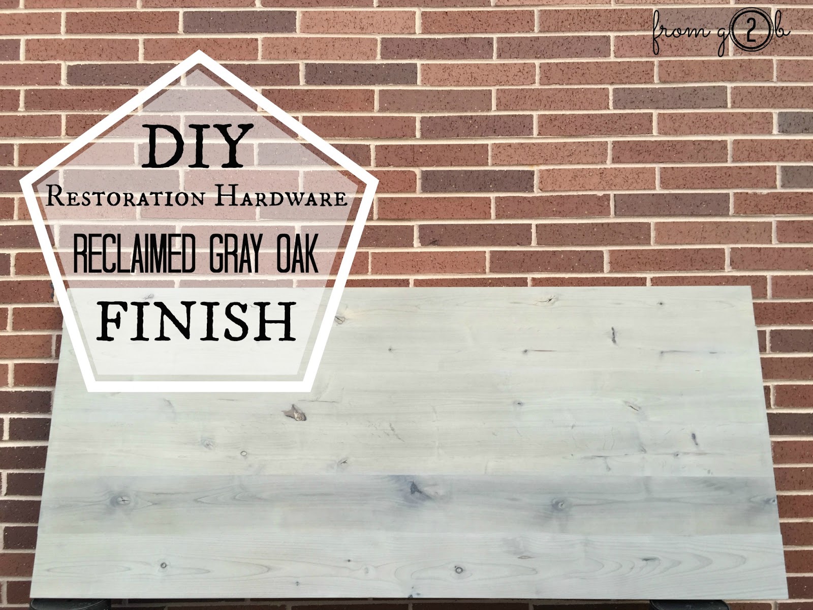 from Gardners 2 Bergers: DIY Restoration Hardware Reclaimed Gray Oak Finish