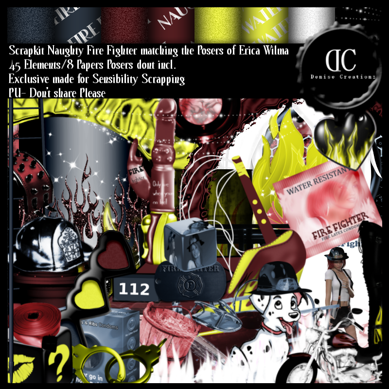 Sensibility Scrapping: Naughty Firefighter ©Render Erica Wilma ...