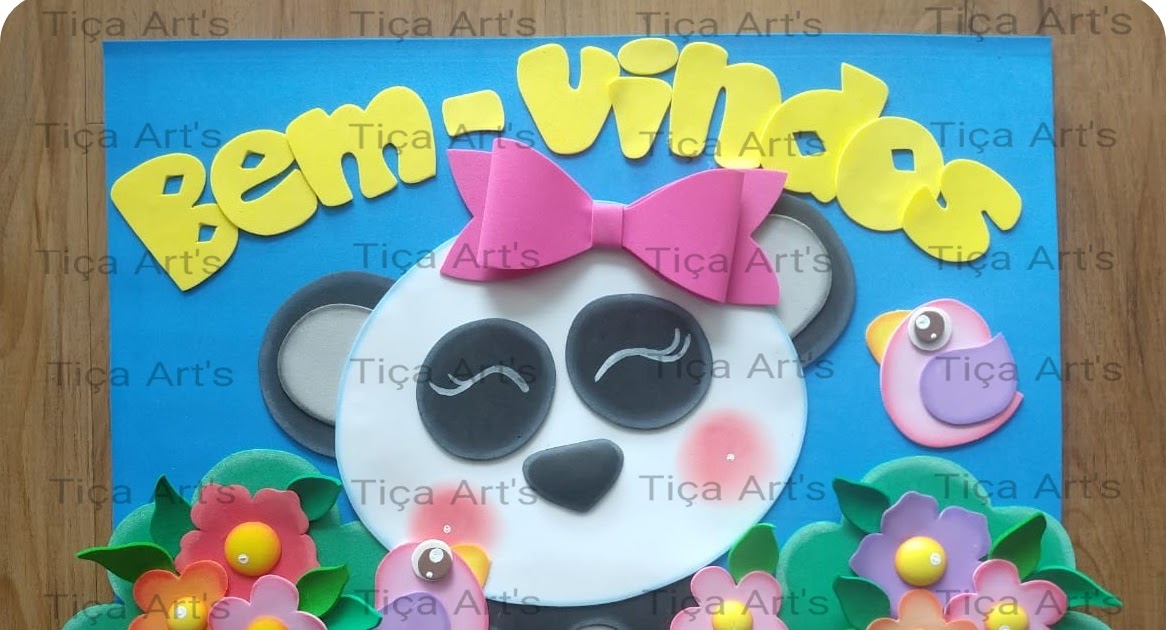 Tiça Art's: DECORAÇÃO SALA DE AULA: PANDA FOFO