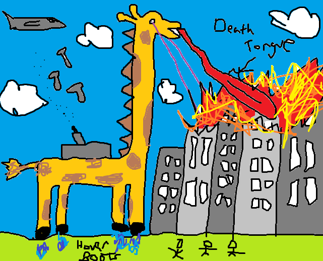 Gotta love...: ...5th grade cartoon drawings made by college students