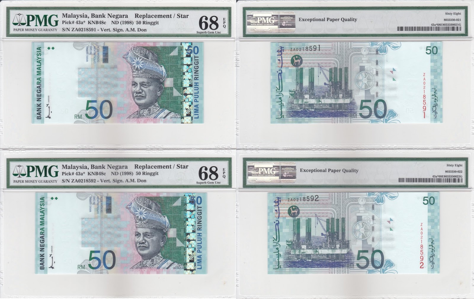 Randhawa's Bank Notes And Collectibles: [PMG Graded] Malaysia RM 50 ...