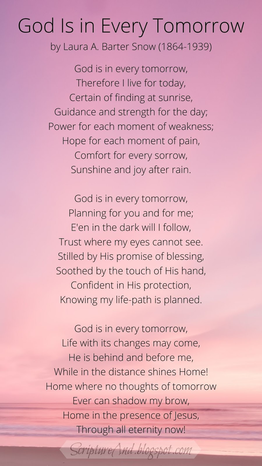 Bible Verses to God Is in Every Tomorrow