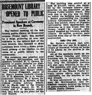 The Kitchissippi Museum: The History of Rosemount Library: Endless Growth
